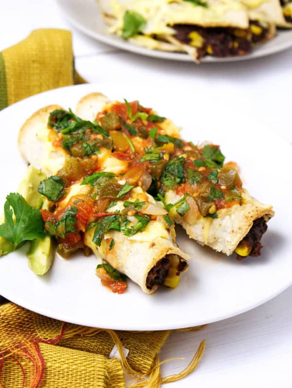 Mexican Vegetarian Black Bean Flautas (Easy Recipe!) | The Picky Eater