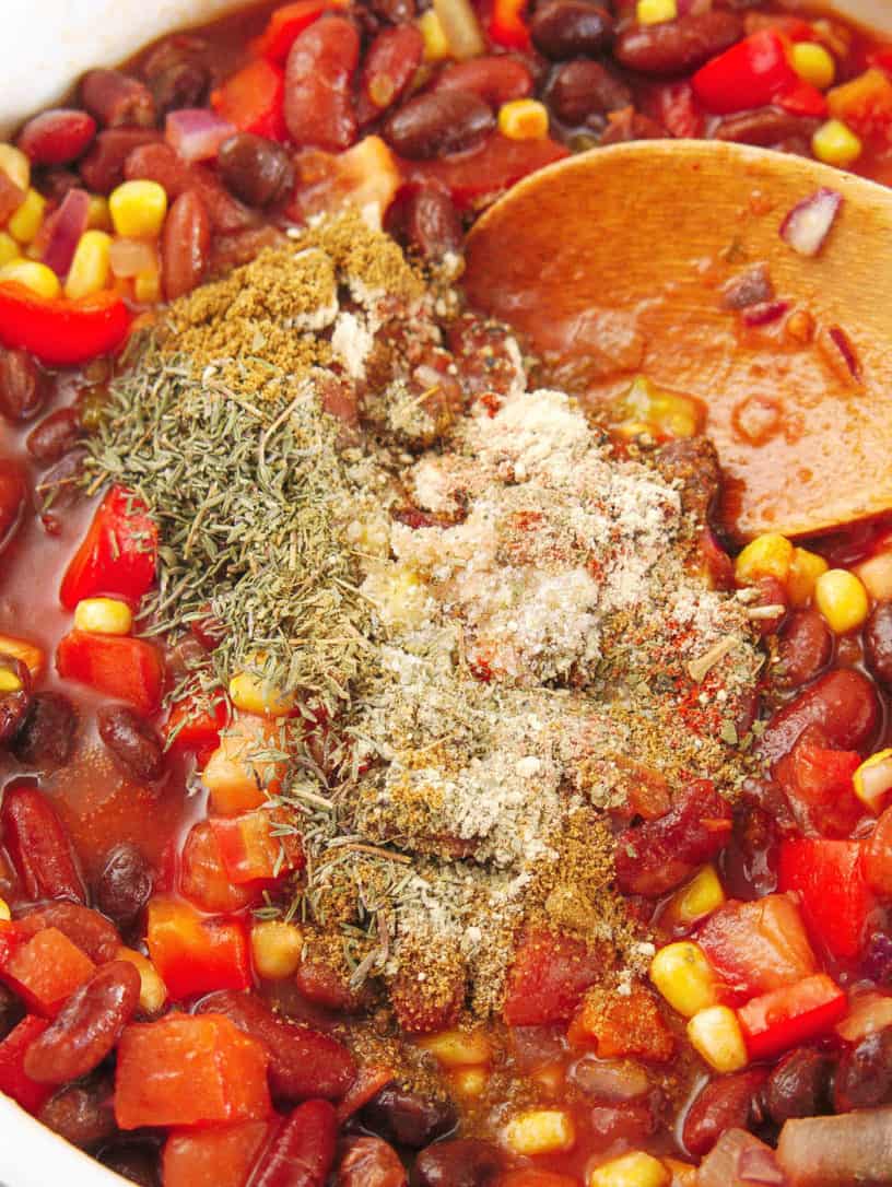 Vegetarian Stew Recipe with Beans and Rice - The Picky Eater