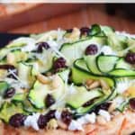 Goat Cheese Flatbread with Zucchini and Raisins - The Picky Eater