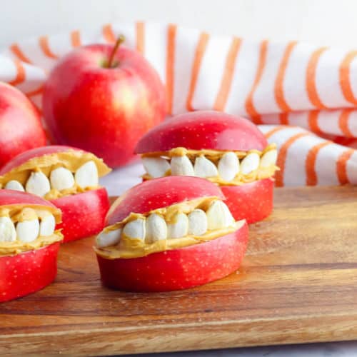 Funny Face Halloween Apples (Kid-Friendly) | The Picky Eater