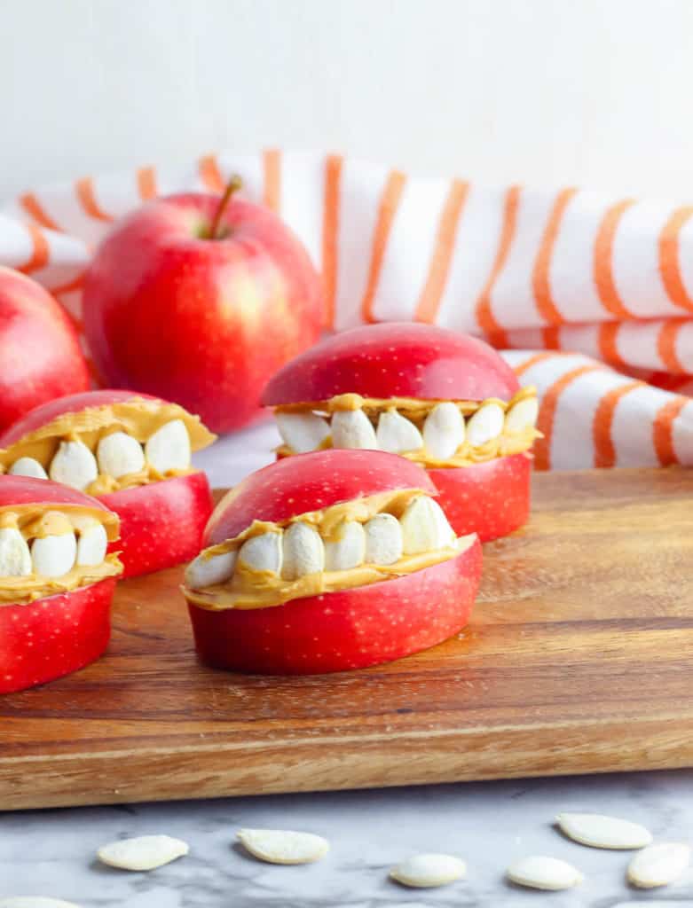 Funny Face Halloween Apples (Kid-Friendly) | The Picky Eater