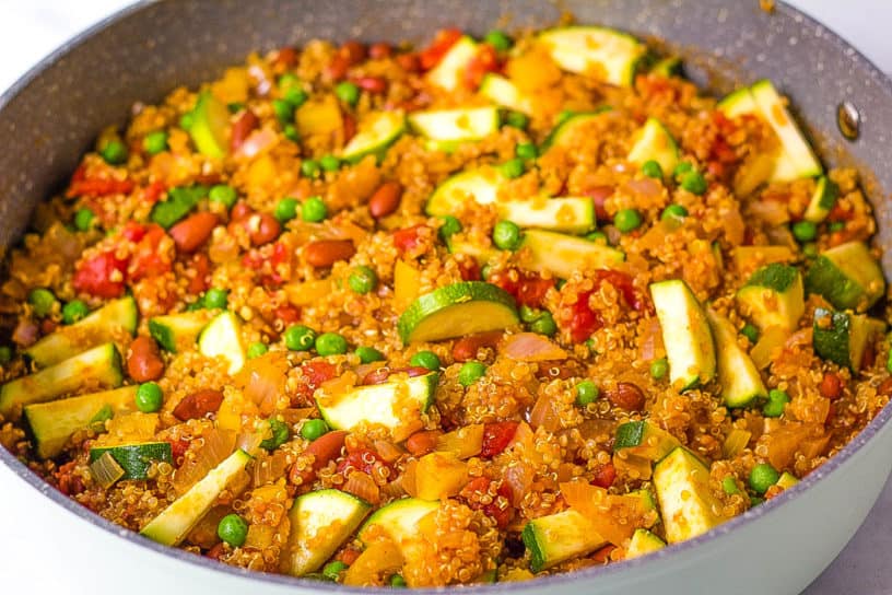 Vegetarian Quinoa Paella (Healthy, One-Pan) | The Picky Eater