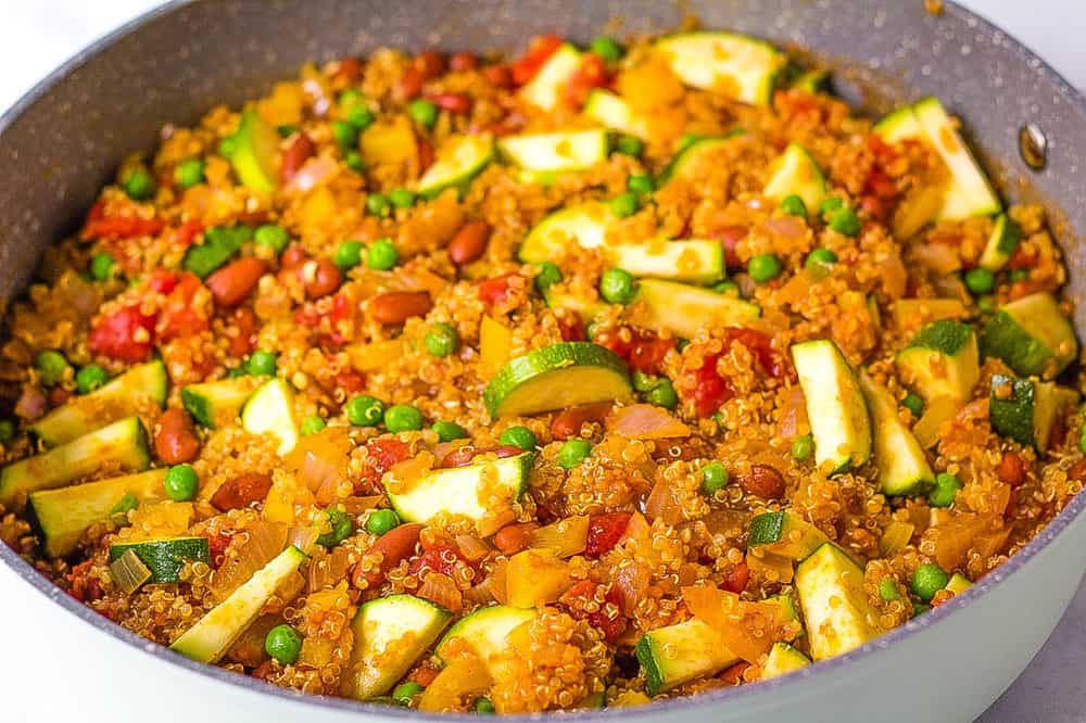 Vegetarian Quinoa Paella (Healthy, One-Pan) | The Picky Eater
