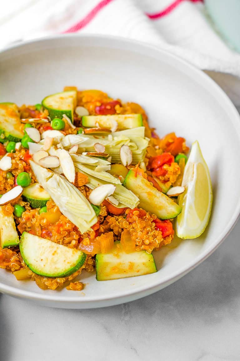 Vegetarian Quinoa Paella (Healthy, One-Pan) | The Picky Eater