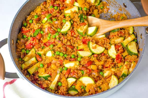 Vegetarian Quinoa Paella (Healthy, One-Pan) | The Picky Eater