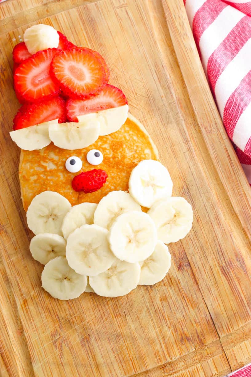 Santa Pancakes: A Healthy Vegan Holiday Breakfast | The Picky Eater