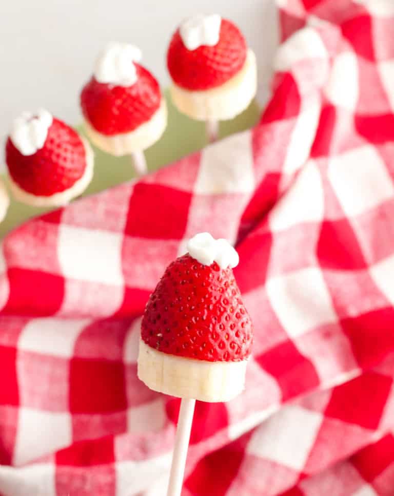 Strawberry Santa Hats (Kid-Friendly) | The Picky Eater
