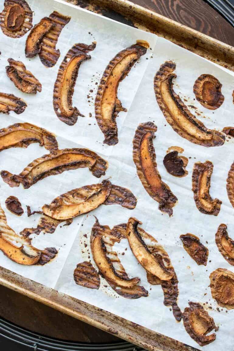 Easy Vegan Mushroom Bacon | The Picky Eater
