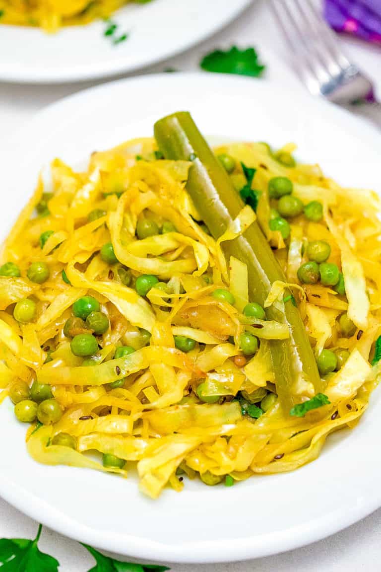 Indian Cabbage with Peas (or “Cabbage Sabzi”) | The Picky Eater