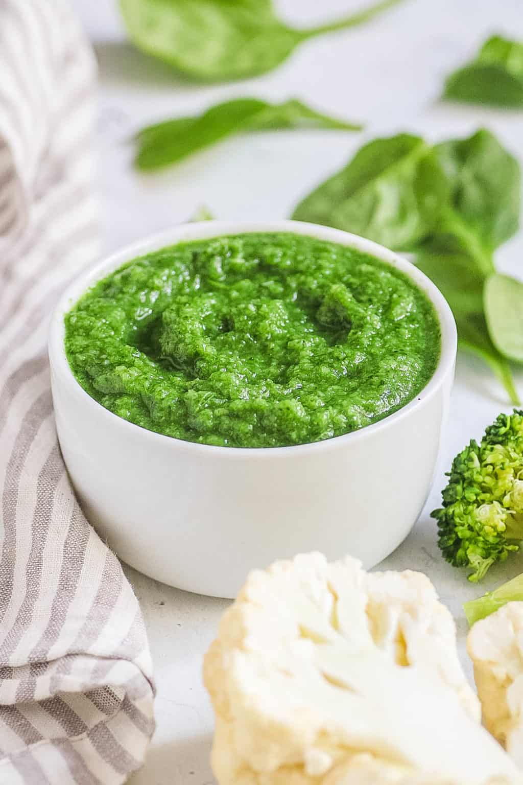 Vegetable Puree for Baby: Broccoli, Spinach, Cauliflower | The Picky Eater