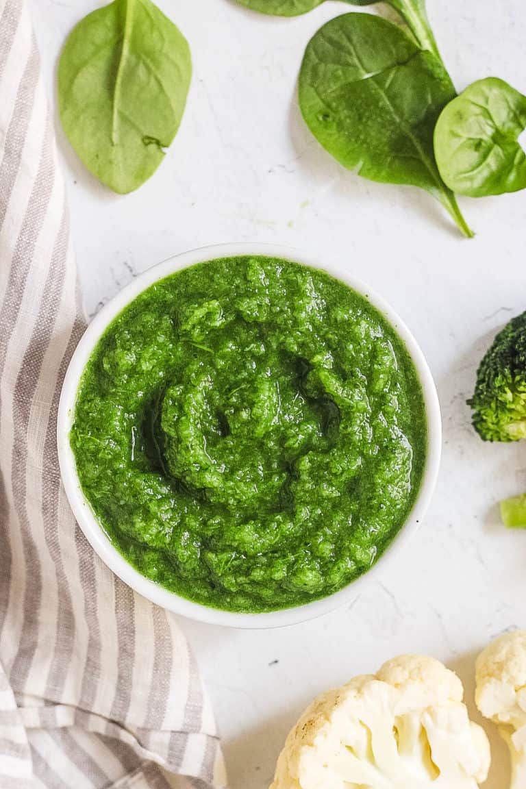 Vegetable Puree for Baby: Broccoli, Spinach, Cauliflower | The Picky Eater