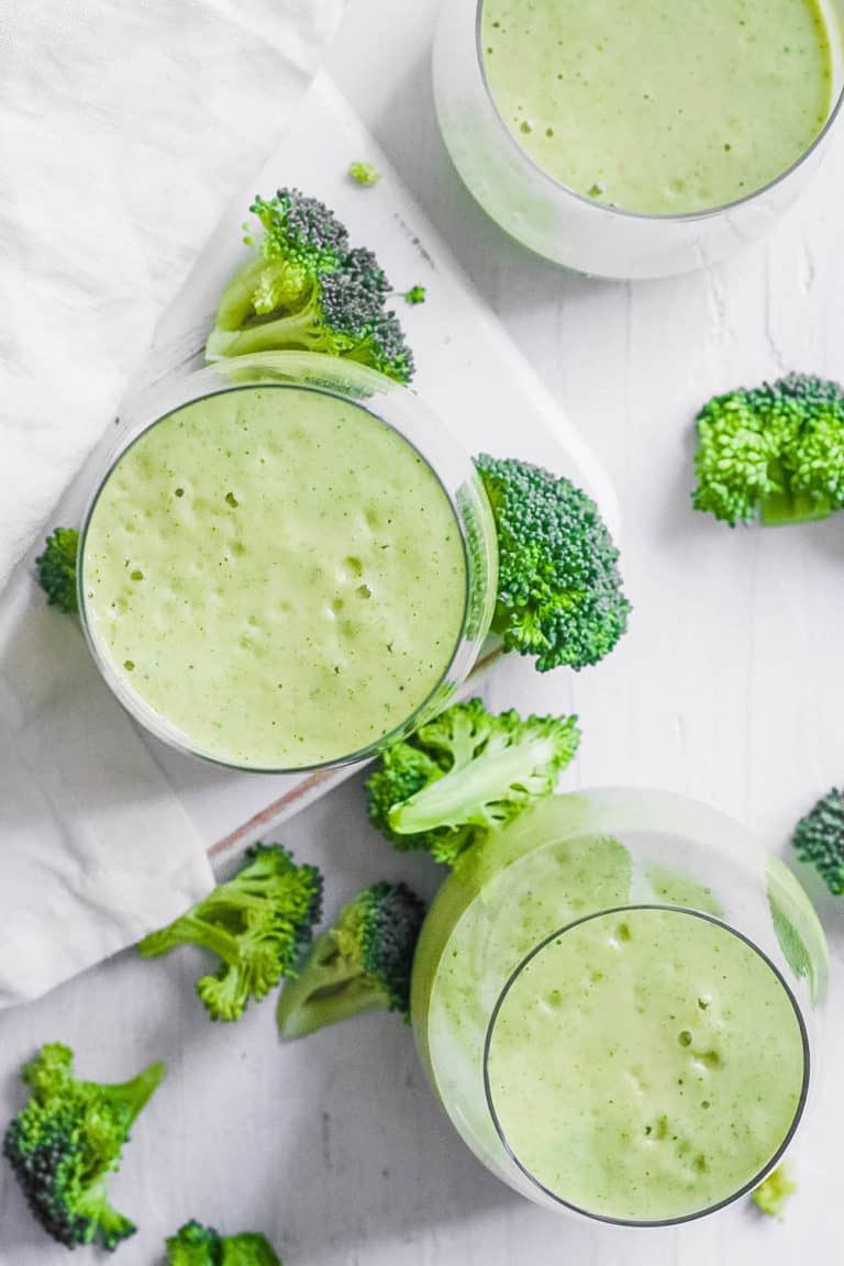 Broccoli Smoothie Recipe With Banana (Vegan Option!) | The Picky Eater