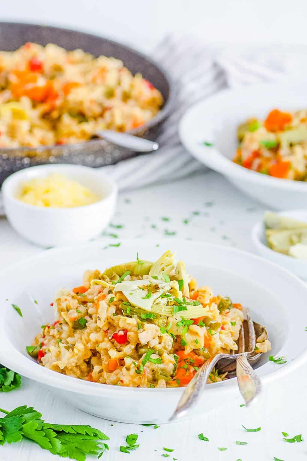 Healthy Risotto Recipe (Vegetarian Instant Pot Risotto) | The Picky Eater