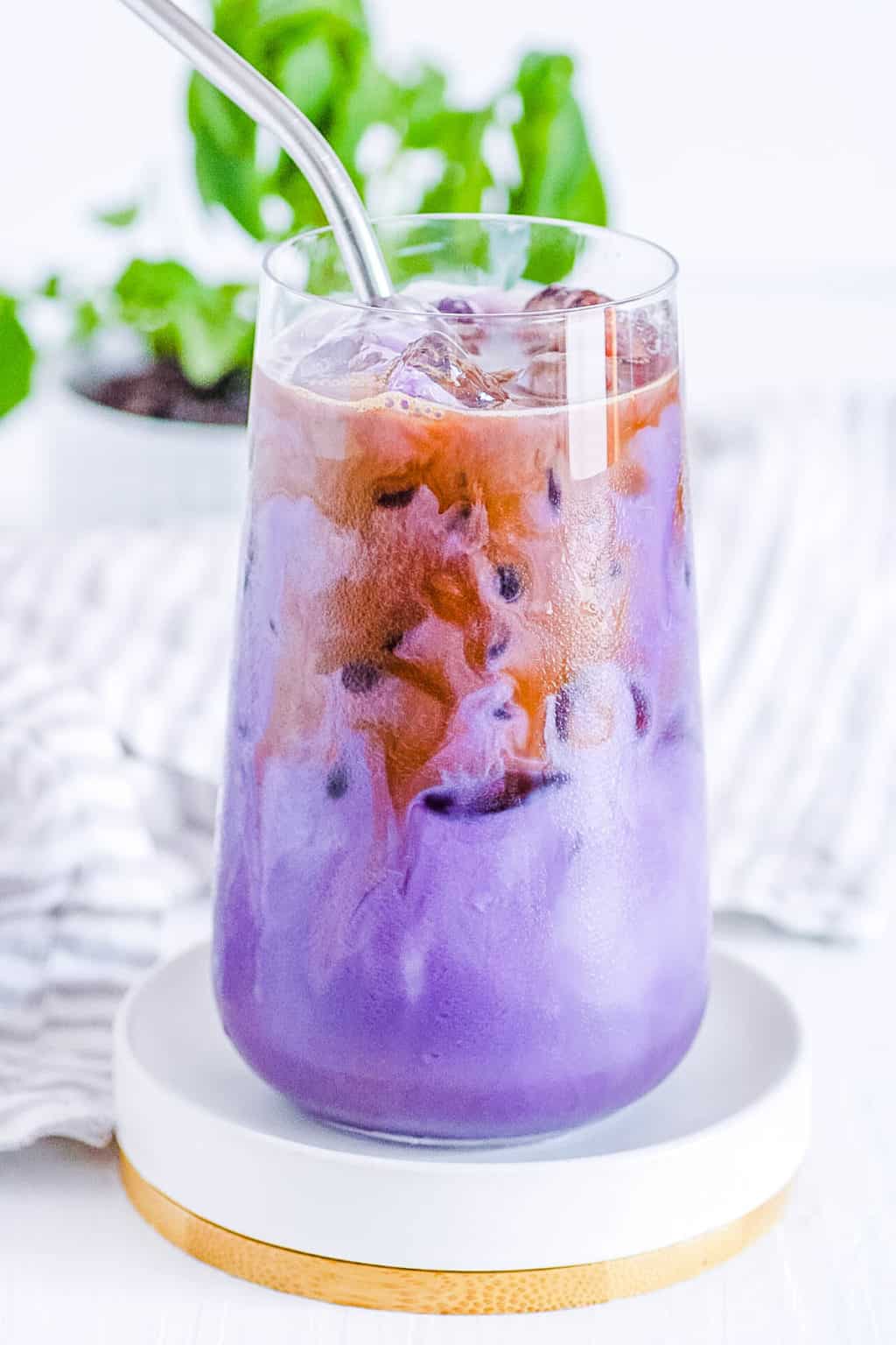 Ube Latte (Iced Purple Yam Coffee!) | The Picky Eater