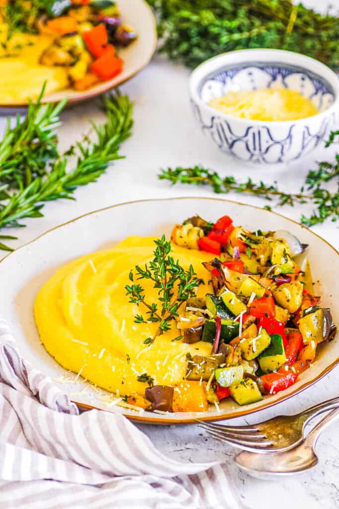 Vegetable Polenta With Parmesan | The Picky Eater