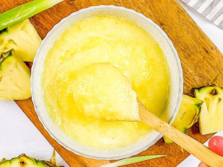 Pineapple Puree (Baby Food Recipe) | The Picky Eater
