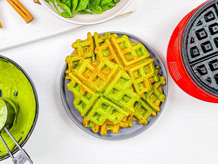 Blender Green Waffles (Made With Hidden Spinach!) | The Picky Eater