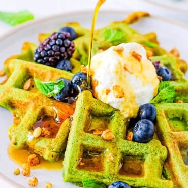 Blender Green Waffles (Made With Hidden Spinach!) | The Picky Eater