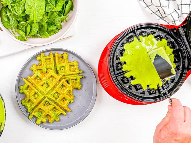 Blender Green Waffles (Made With Hidden Spinach!) | The Picky Eater