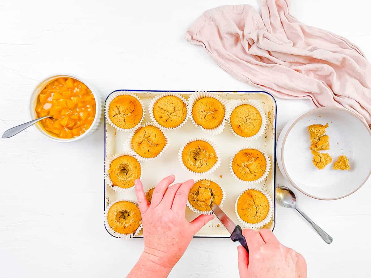 Peach Cupcakes With Vanilla Buttercream | The Picky Eater